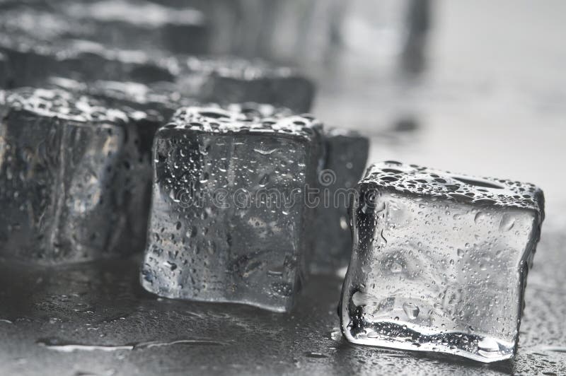 Wet ice cubes objects stock photo. Image of white, clear - 16842560