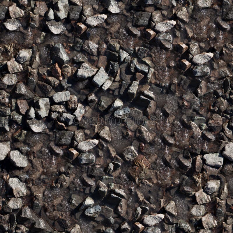 Wet with Ice Stone Seamless Road Texture Stock Image - Image of garbage ...