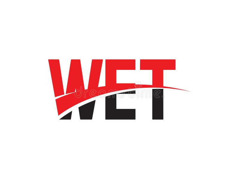 WET Letter Initial Logo Design Vector Illustration Stock Vector ...