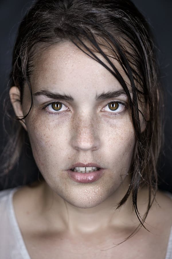 Wet model face stock photo. Image of collection, normal - 27888712