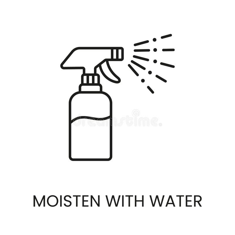 Wet and Moisten, Vector Line Icon with Editable Stroke Stock Vector ...