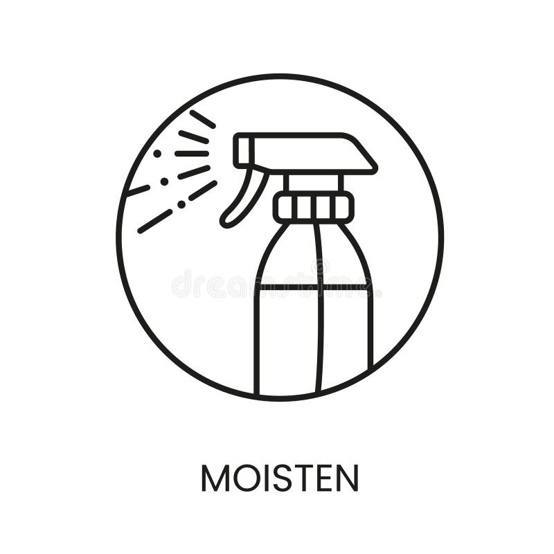 Wet and Moisten, Vector Line Icon with Editable Stroke Stock Vector ...