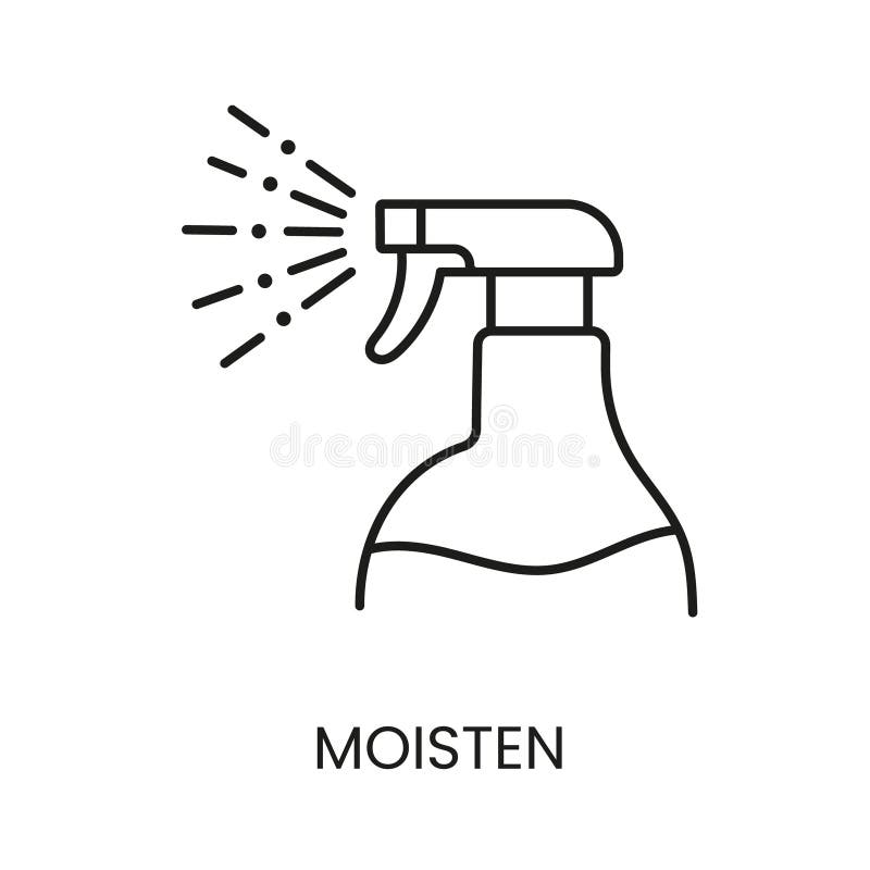 Wet and Moisten, Vector Line Icon with Editable Stroke Stock Vector ...