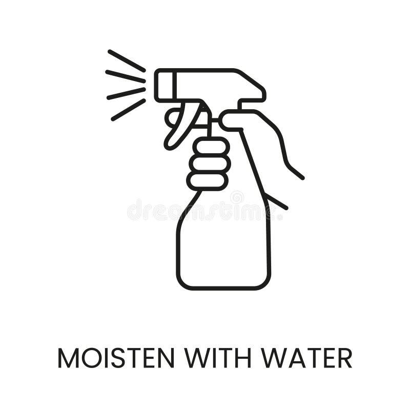 Wet and Moisten, Vector Line Icon with Editable Stroke Stock Vector ...