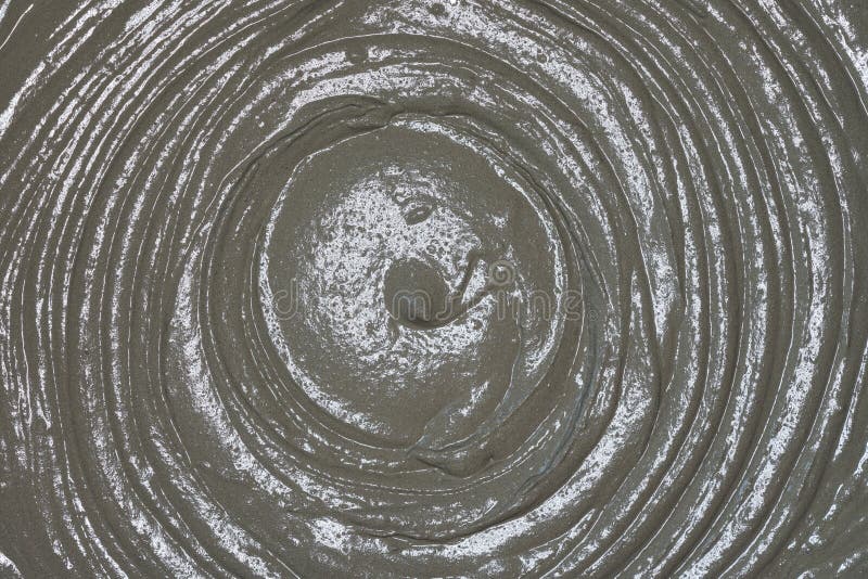 Wet Mortar Cement Paste Mixed in Bucket, Closeup Detail from Above ...