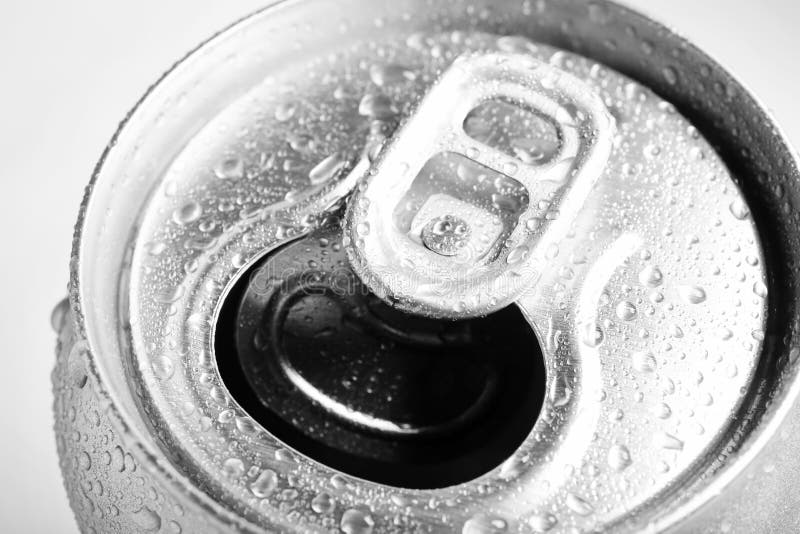 Wet Open Can with Cold Drink Stock Image - Image of chrome, color ...
