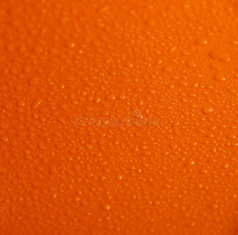 Wet Orange Background. Bright Texture with Water Drops Stock Photo ...
