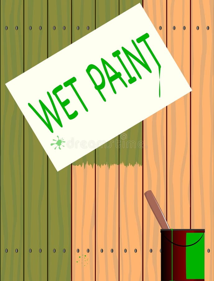 Wet paint sign stock illustration. Illustration of paper - 29610332