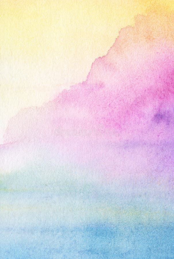 Wet Painted Watercolor Gradient Stock Illustration - Illustration of ...