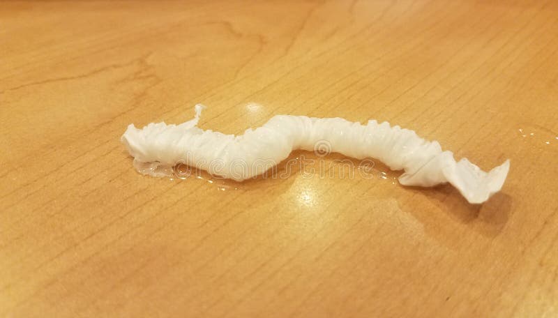 Wet Paper Straw Cover on Brown Wood Table Stock Image - Image of wood ...