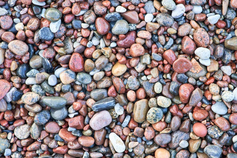 Wet Pebbles Top View. Beautiful Pattern of Stones Stock Photo - Image ...