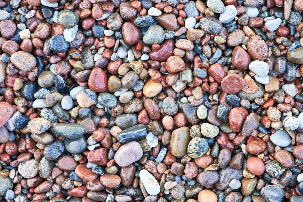 Wet Pebbles Top View. Beautiful Pattern of Stones Stock Photo - Image ...