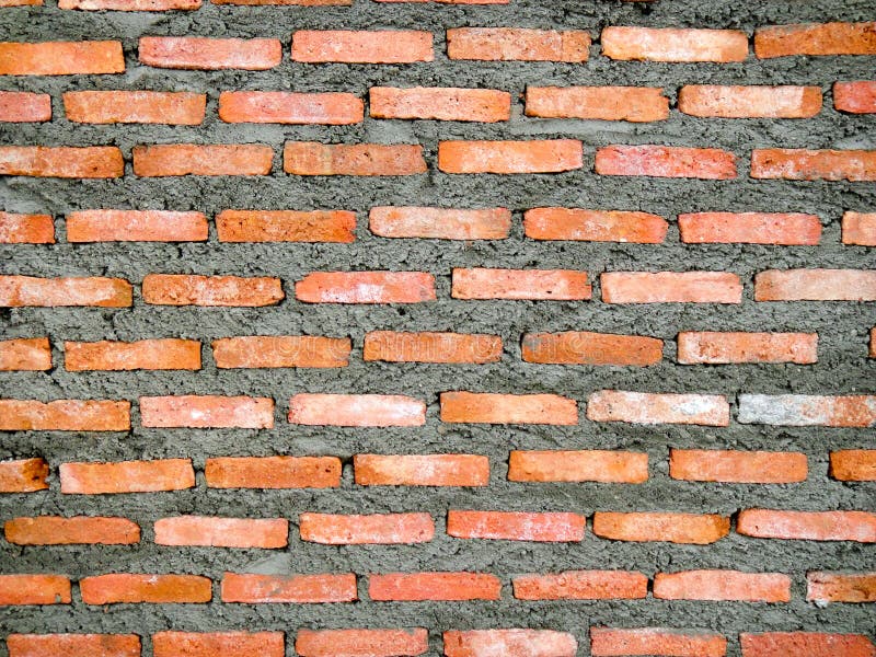Wet Plaster Red Brick Wall Background of Brick Wall Texture Stock Image ...