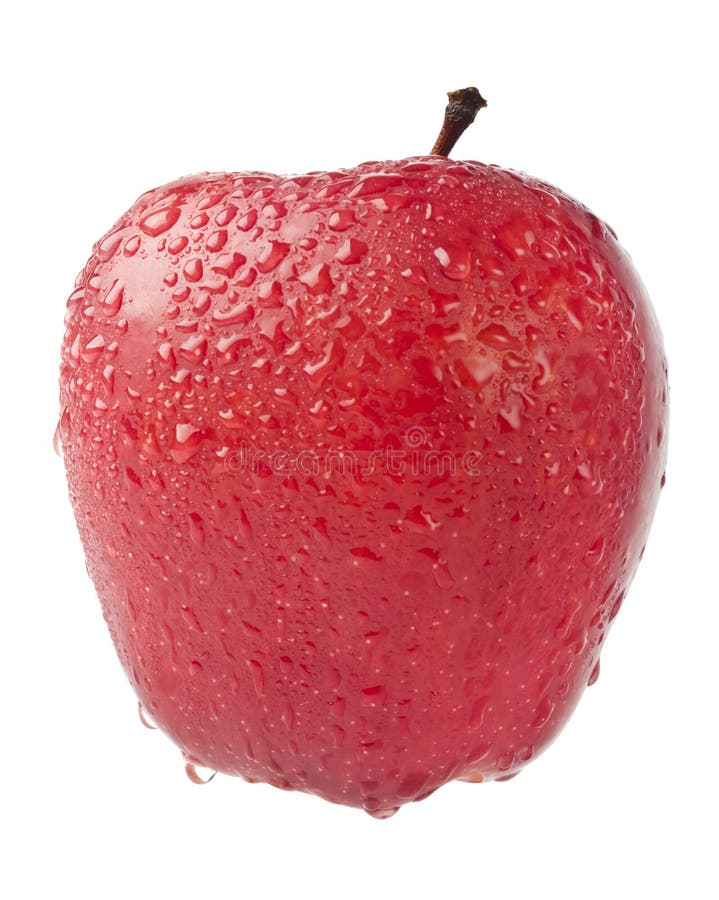 Wet red apple stock image. Image of appetizing, nature - 46135733