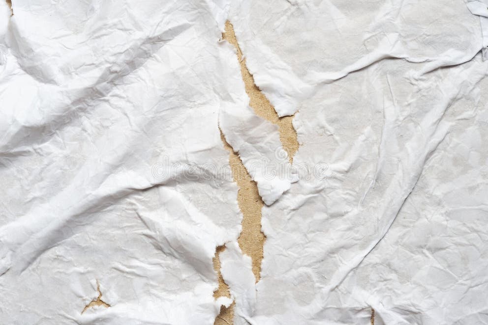 Wet Ripped Paper Texture. Empty Torn Wet Paper Sheet with Surface ...