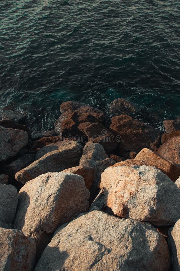 Wet Rocks and the Sea during a Sunny Day Stock Image - Image of tourism ...
