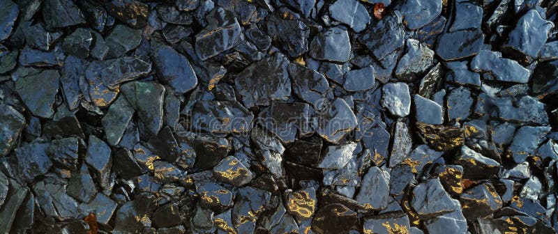 The Wet Rocks and Stone Texture Background Stock Image - Image of ...
