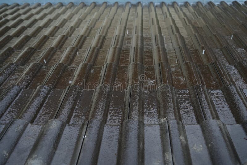 Wet Roof of House Resident, Construction Industry Stock Photo - Image ...