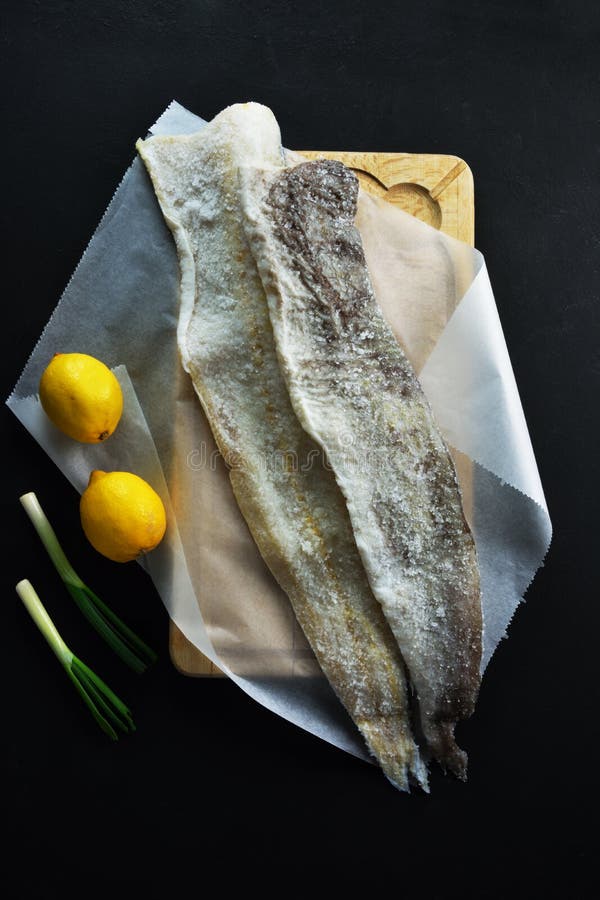 Wet salted cod fillets stock photo. Image of nutrition - 214136888