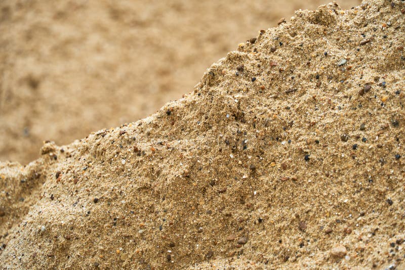 Wet Sand Surface for Construction, Close View Stock Image - Image of ...