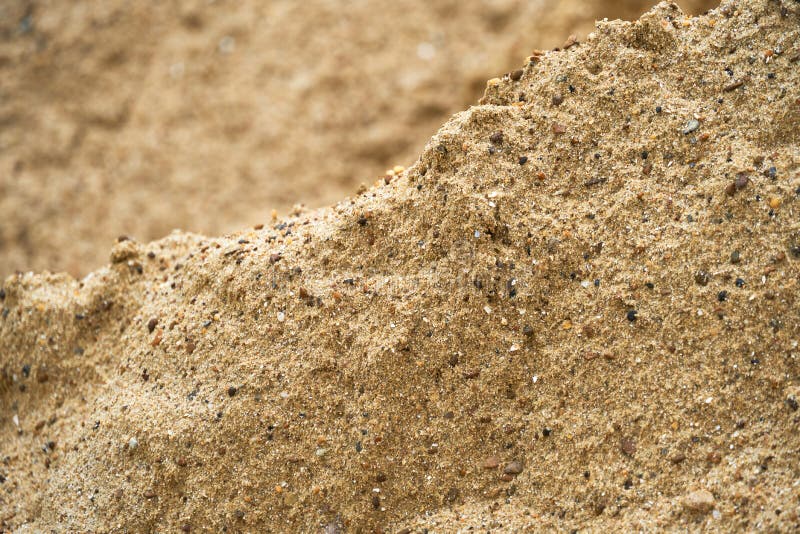 Wet Sand Surface for Construction, Close View Stock Image - Image of ...