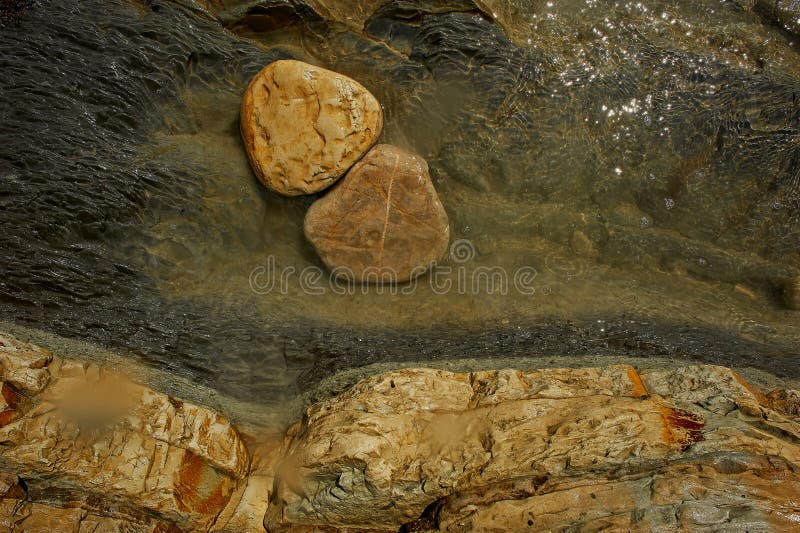 Wet Sea Stones Lying on the Beach. Stock Photo - Image of color ...