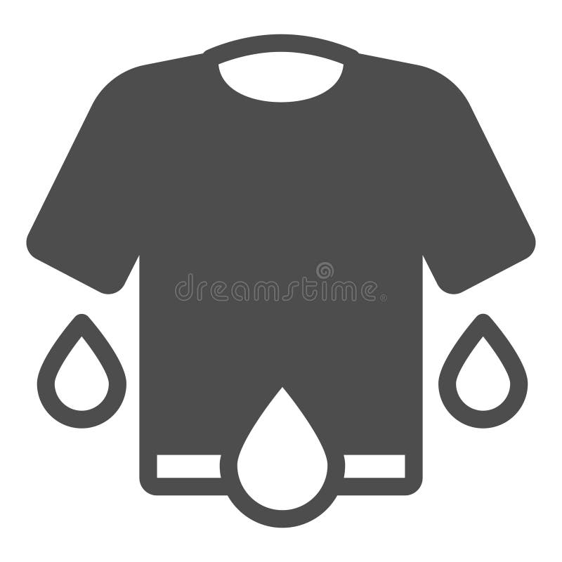 Wet Shirt Solid Icon, Laundry Service Concept. Vector Graphics Stock ...
