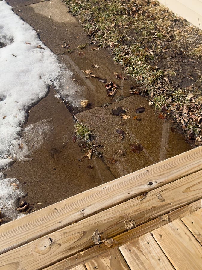 Snow Melting Sidewalk Under Sun Stock Photos - Free & Royalty-Free ...