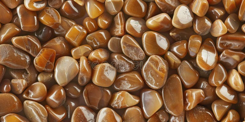 Wet Smooth Rounded River Pebbles Macro Texture Background Stock ...