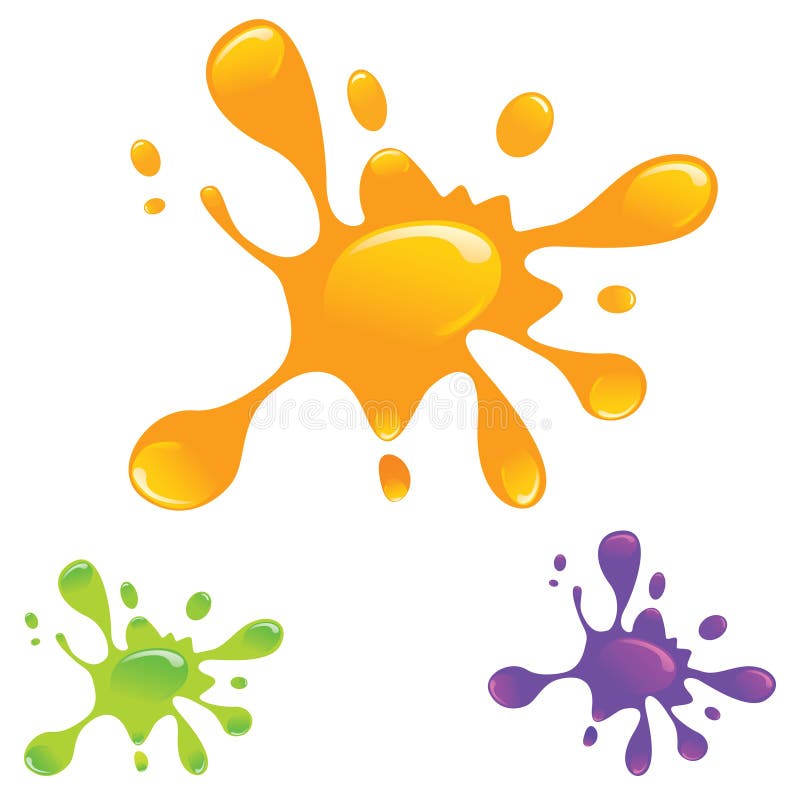 Wet Splatters Set -EPS Vector- Stock Vector - Illustration of cartoon ...