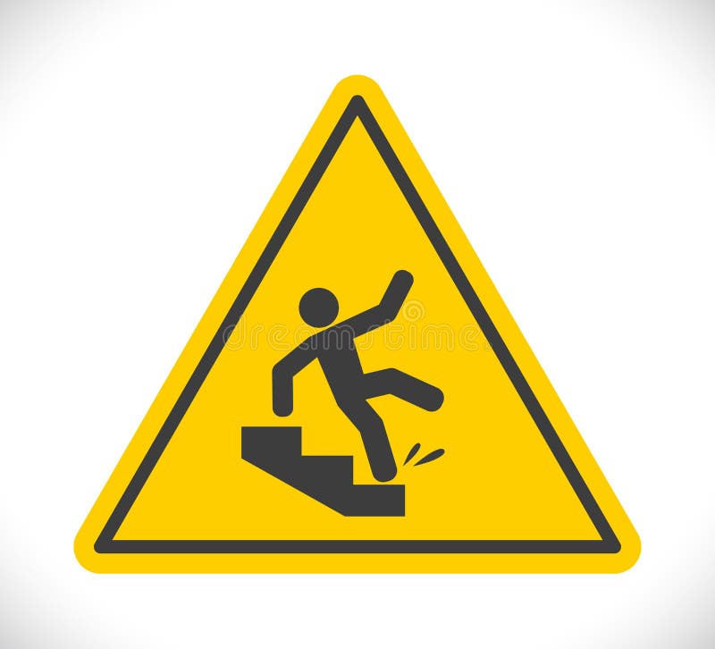 Wet stairs sign stock vector. Illustration of sign, attention - 210013191