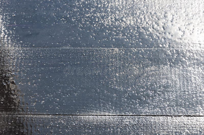 Wet Surface of an Old Black Table. Stock Photo - Image of reflections ...