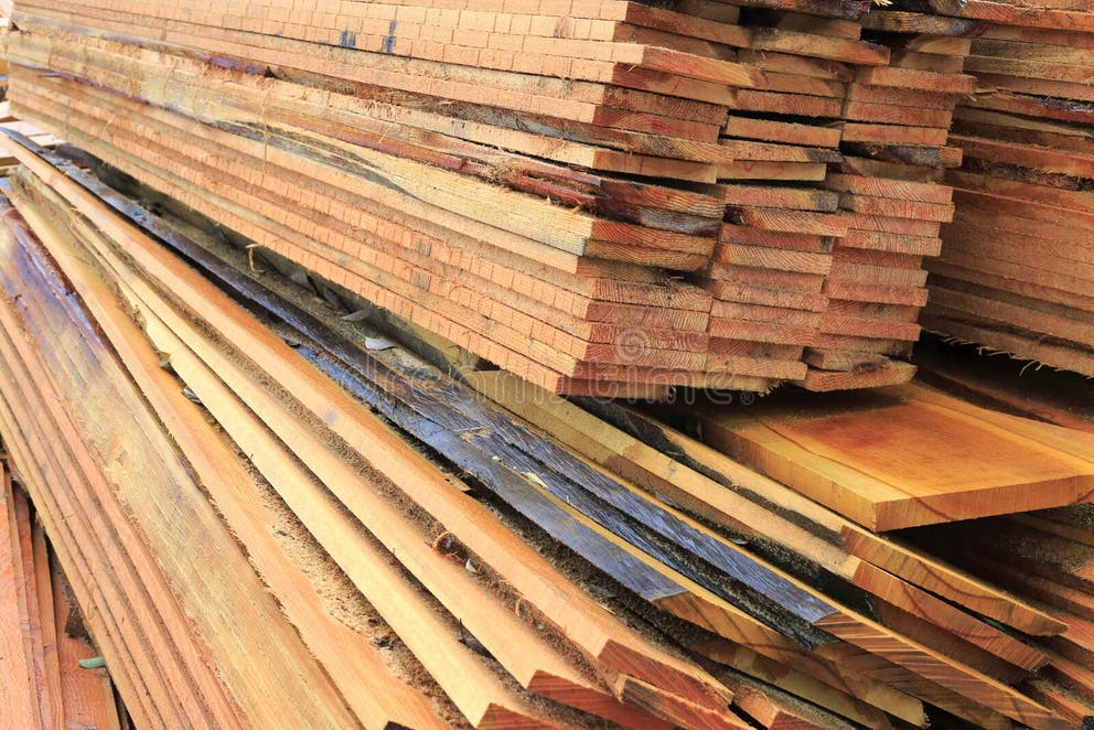 Wet timber stack stock image. Image of knot, stack, natural - 41345433