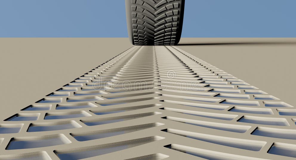 Wet Tire Track stock illustration. Illustration of movement - 32385367