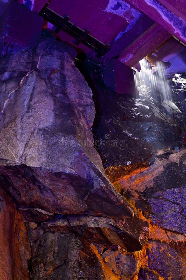 Wet Underground Cave stock image. Image of wall, falling - 24782635