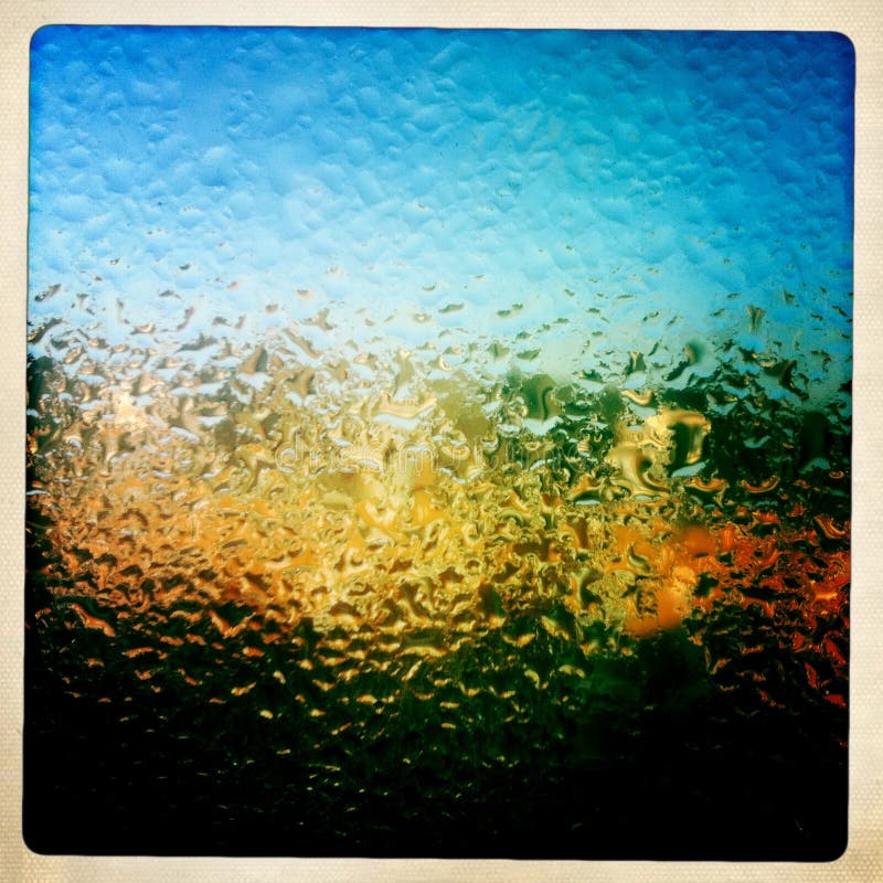 Wet window on the city stock photo. Image of color, shower - 28295016