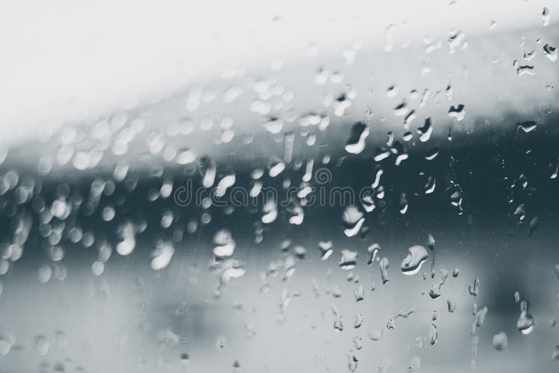 Wet Window with Rain Drops. Cold Rainy Weather Stock Photo - Image of ...
