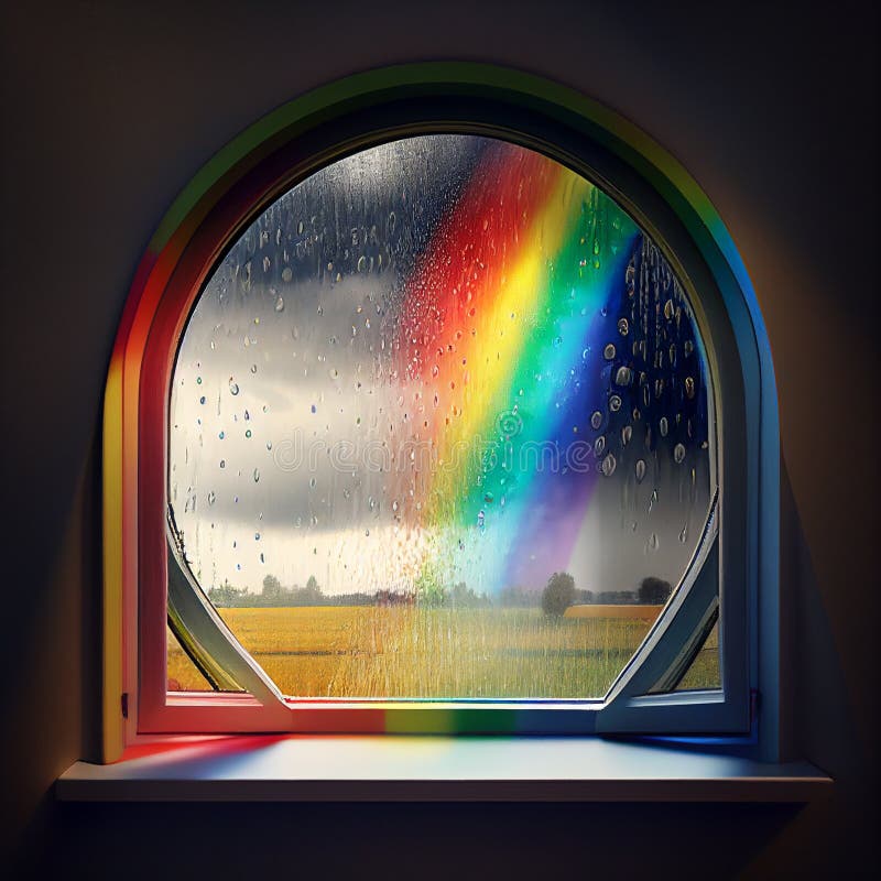 Raindrops Rainbow Reflection Stock Illustrations – 101 Raindrops ...