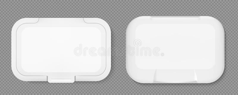 Wet Wipe Covers for Wet Wipes Packaging Set. Realistic Front View ...