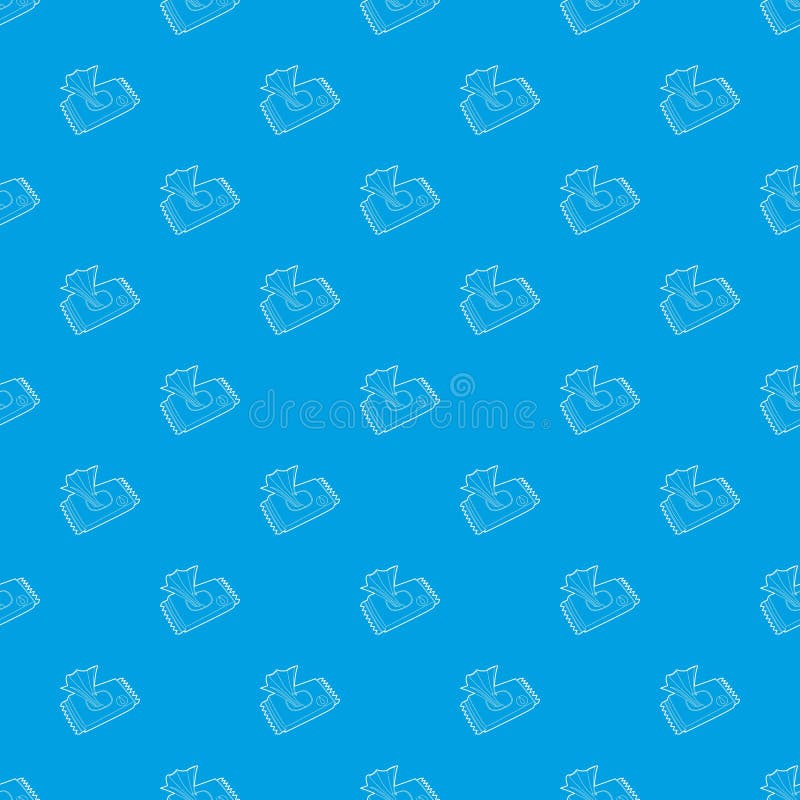 Wet Wipe Pack Pattern Vector Seamless Blue Stock Vector - Illustration ...