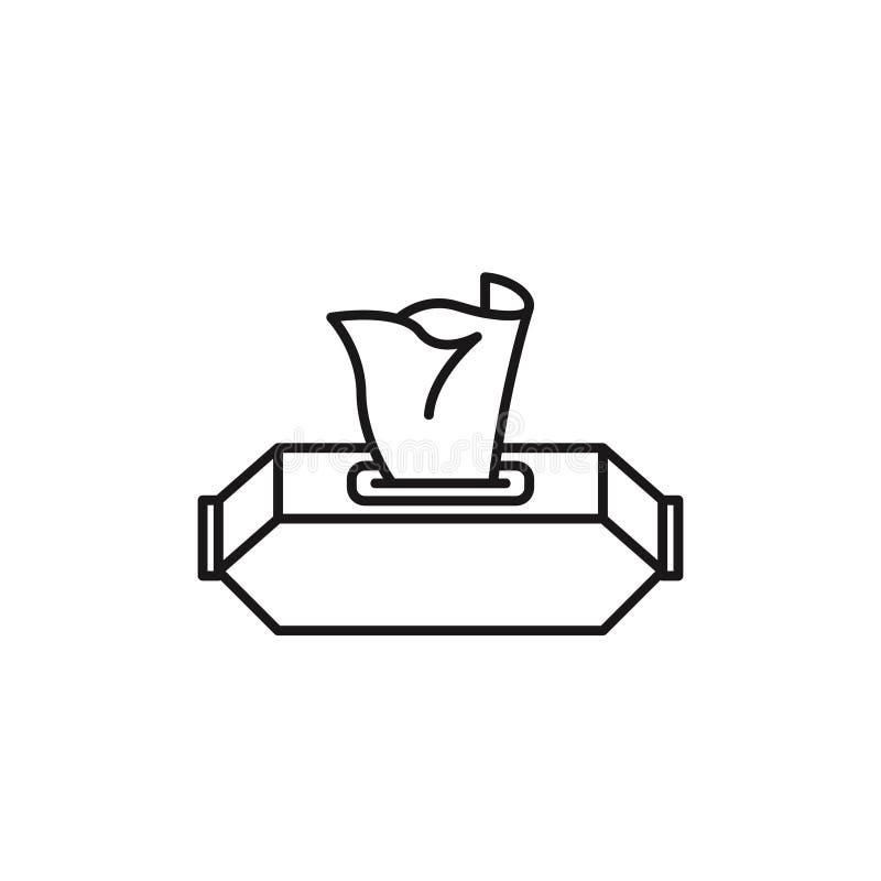 Wet wipe pack icon outline stock vector. Illustration of glossy - 96432143