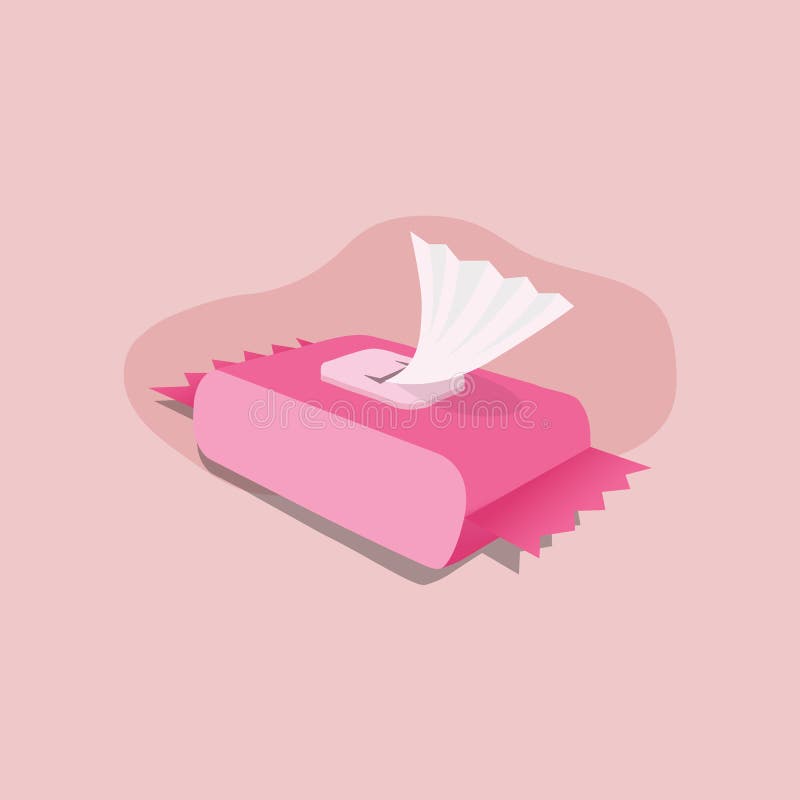 Wet Wipes Pack Realistic Illustration. Blank White Flushable Wipe ...