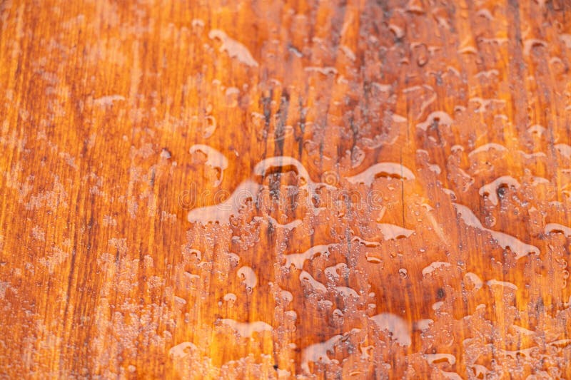 Wet Wooden Board with Water Drops after Rain As Background, Board Stock ...