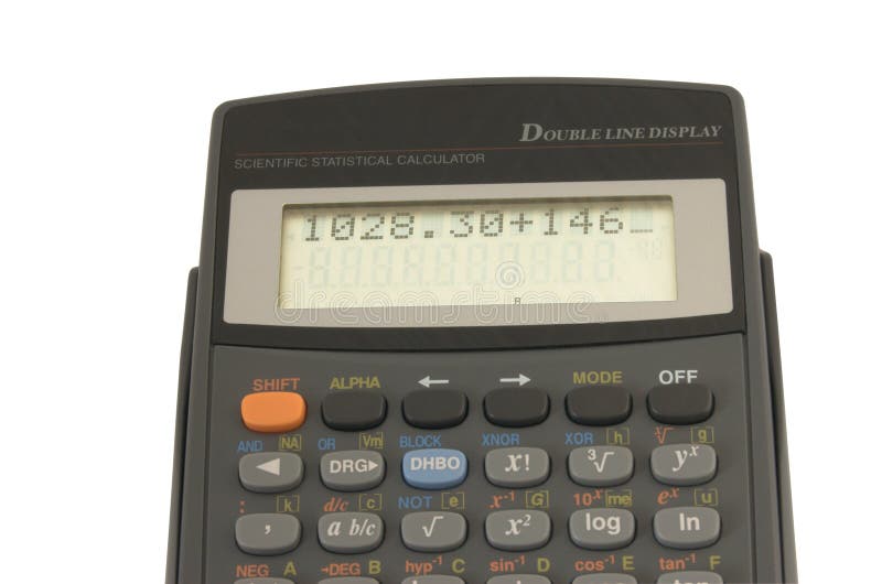 Wetenschappelijke Calculator Stock Afbeelding - Image of cijfer ...