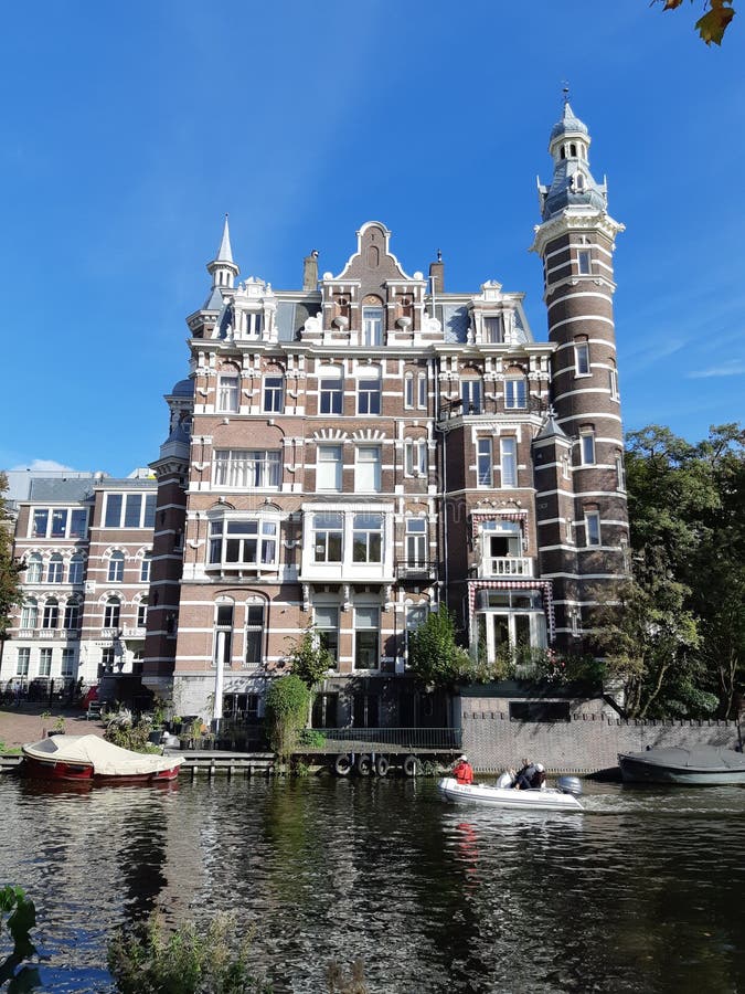 House on Weteringschans Street of Amsterdam Stock Photo - Image of ...