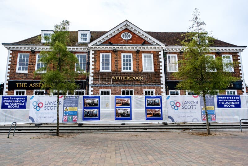 Wetherspoon Pub in Epsom Undergoing Refurbishment Editorial Photo ...