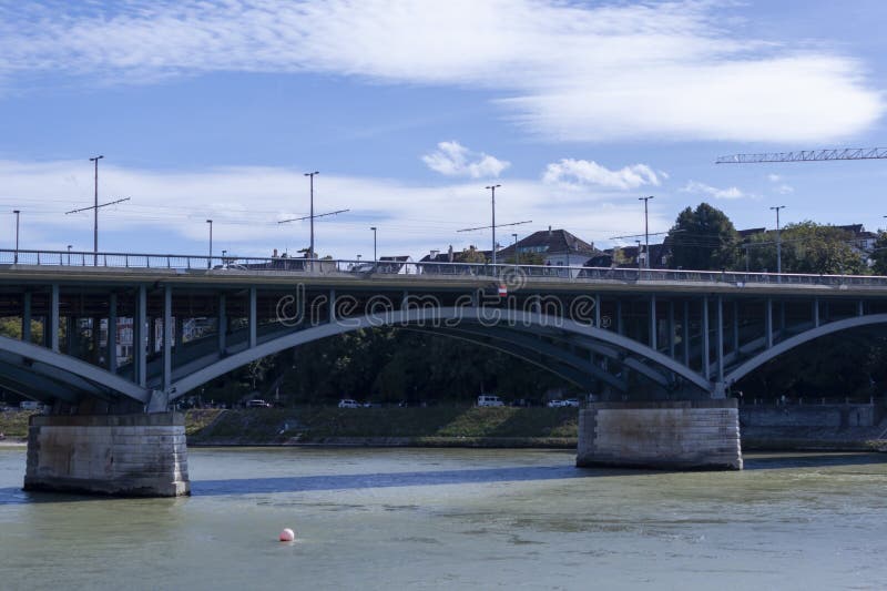 The Wetstein Bridge (german: Wetsteinbruecke) in Basel, Switzerland ...