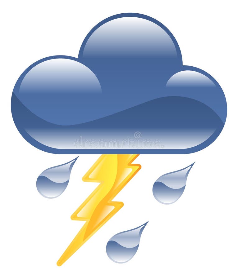 Wetterikone Clipart Blitz-Gewitter Illus Vektor Abbildung ...