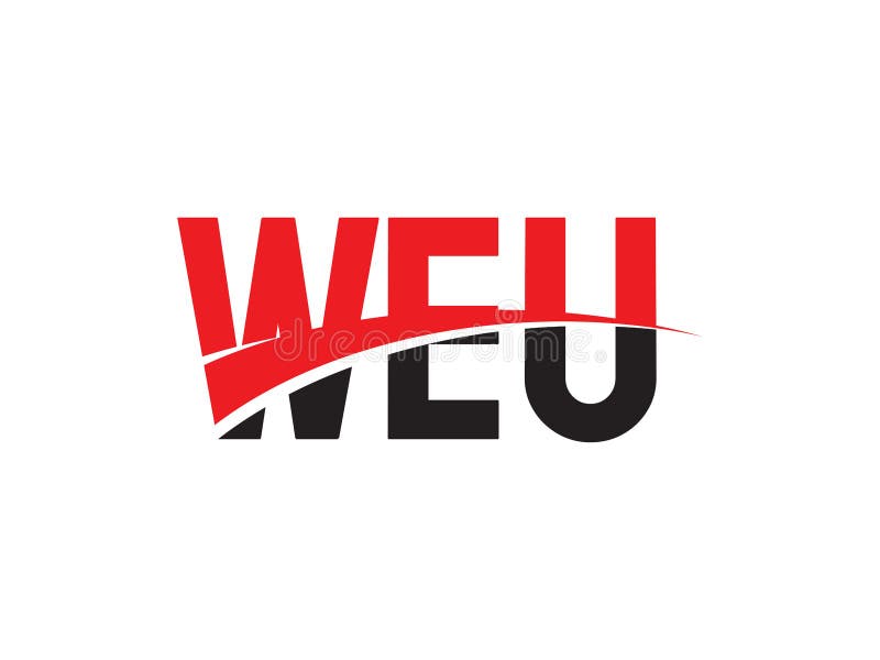 WEU Letter Initial Logo Design Vector Illustration Stock Vector ...