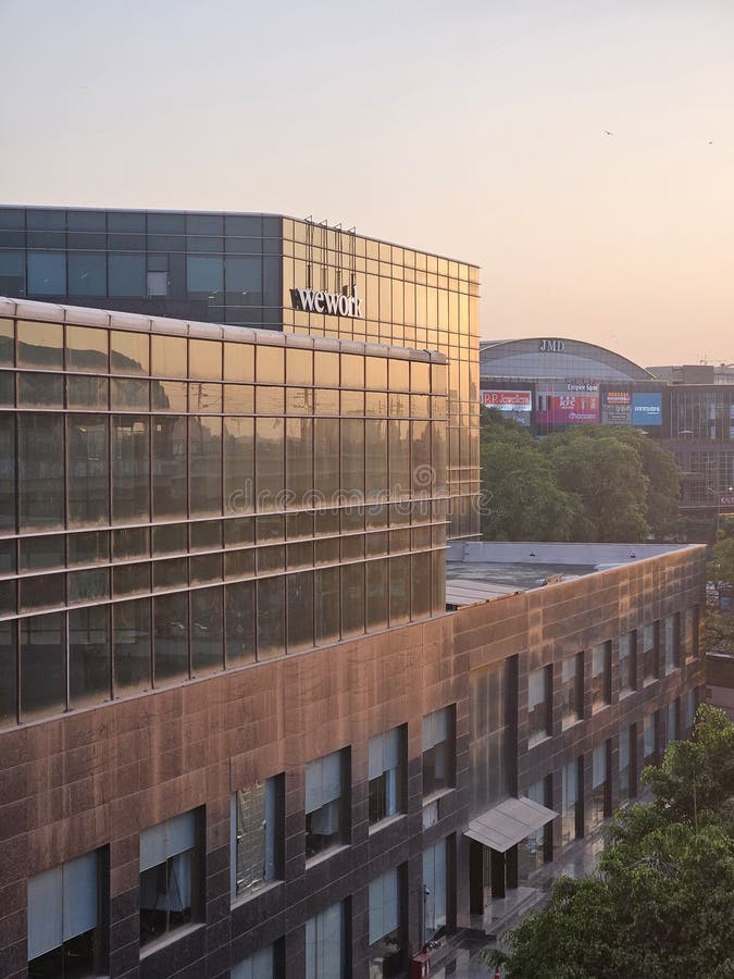 Wework building stock image. Image of corporate, workspace - 371384807